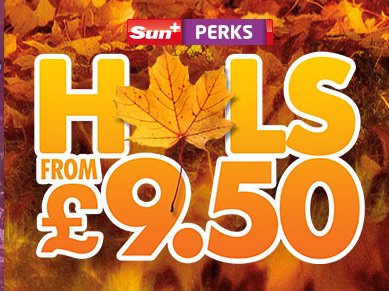 Sun £9.50 Holidays Autumn Codes 2013 | Pinkoddy's Blog