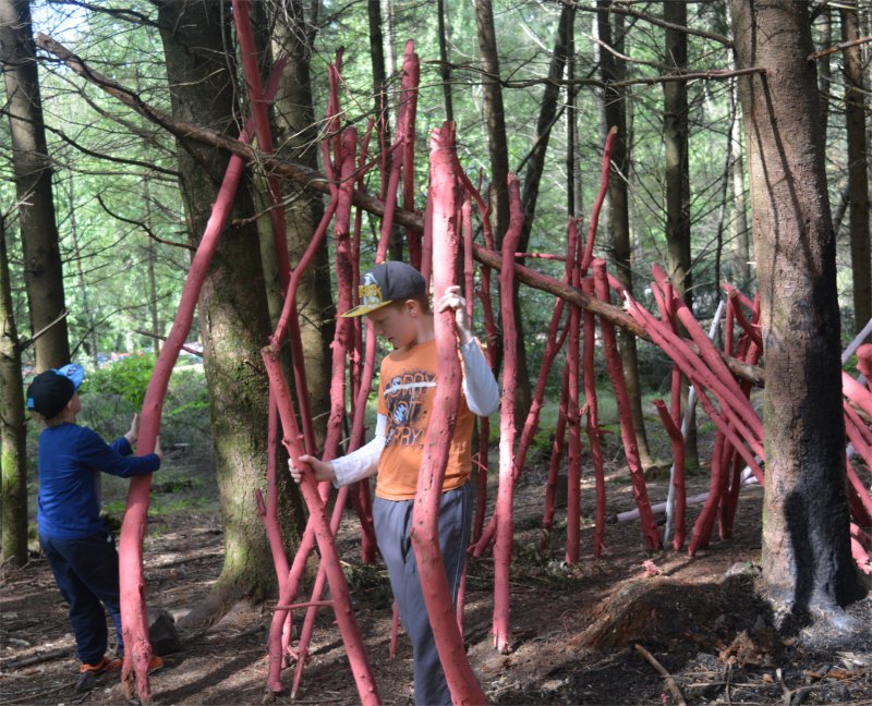 Rainbow Den Building Day at the Forest of Dean Sculpture Trail ...