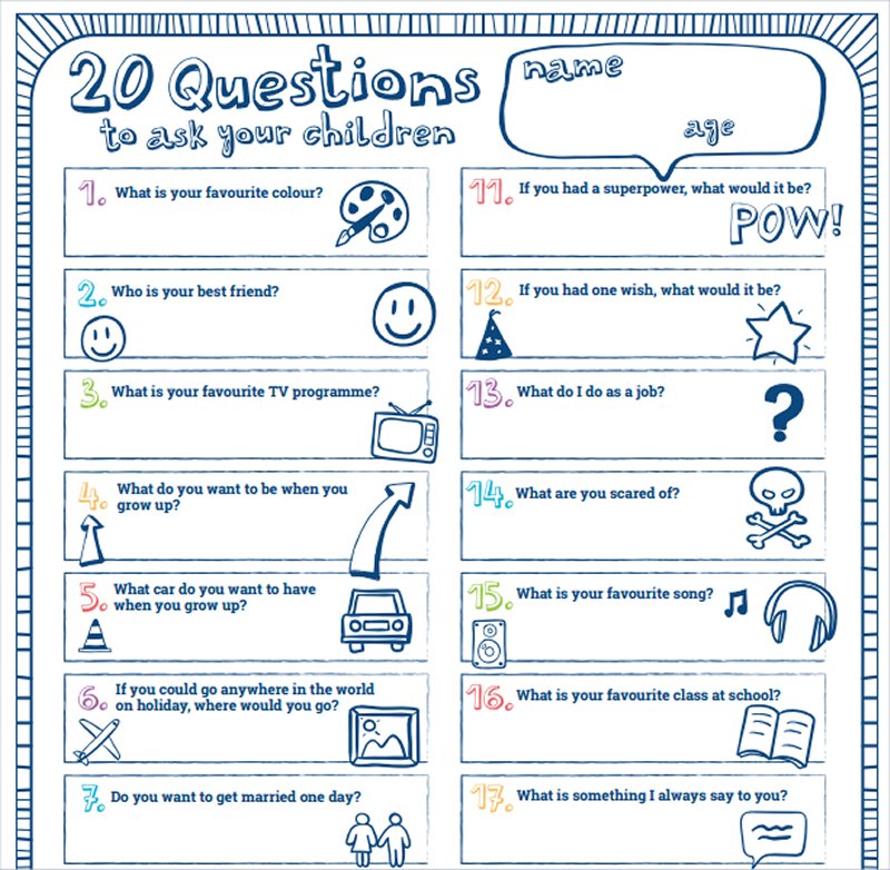 20 questions for children | Pinkoddy's Blog